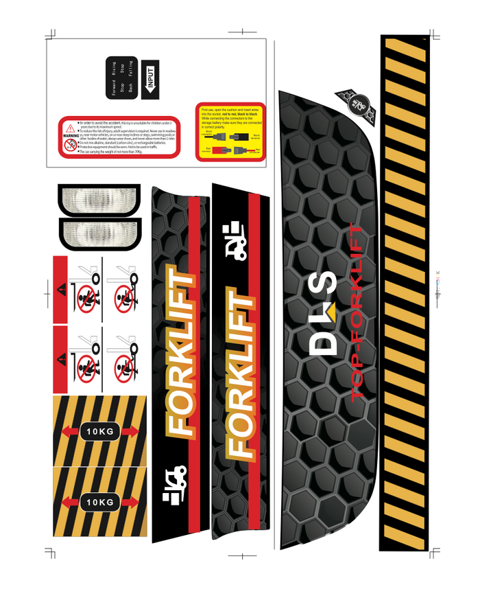 Forklift Sticker Set